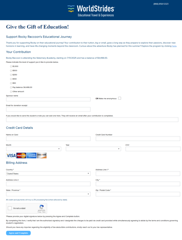 Giving the Gift of Education • WorldStrides Veterinary Academy